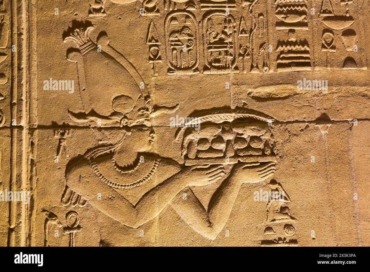 Reliefs in the Sanctuary, Temple of Isis, UNESCO World Heritage Site ...