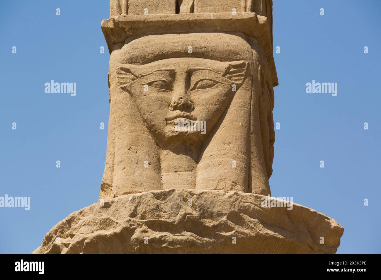 Goddess Hathor, Columns, Vestibule of Nectanebo, Temple of Isis, UNESCO ...