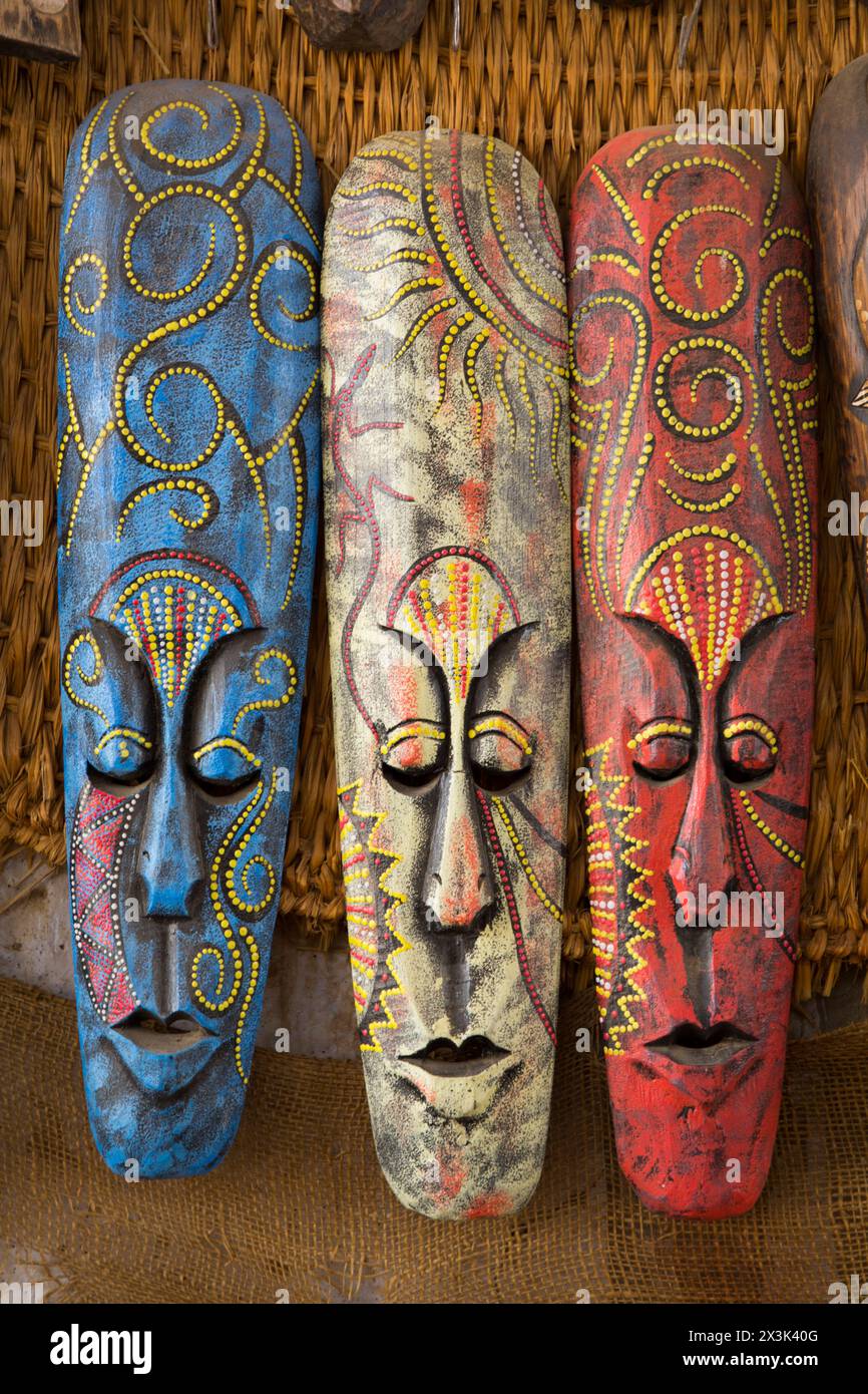 Masks, Nagaa Suhayi Gharb, Nubian Village, Aswan, Egypt Stock Photo - Alamy