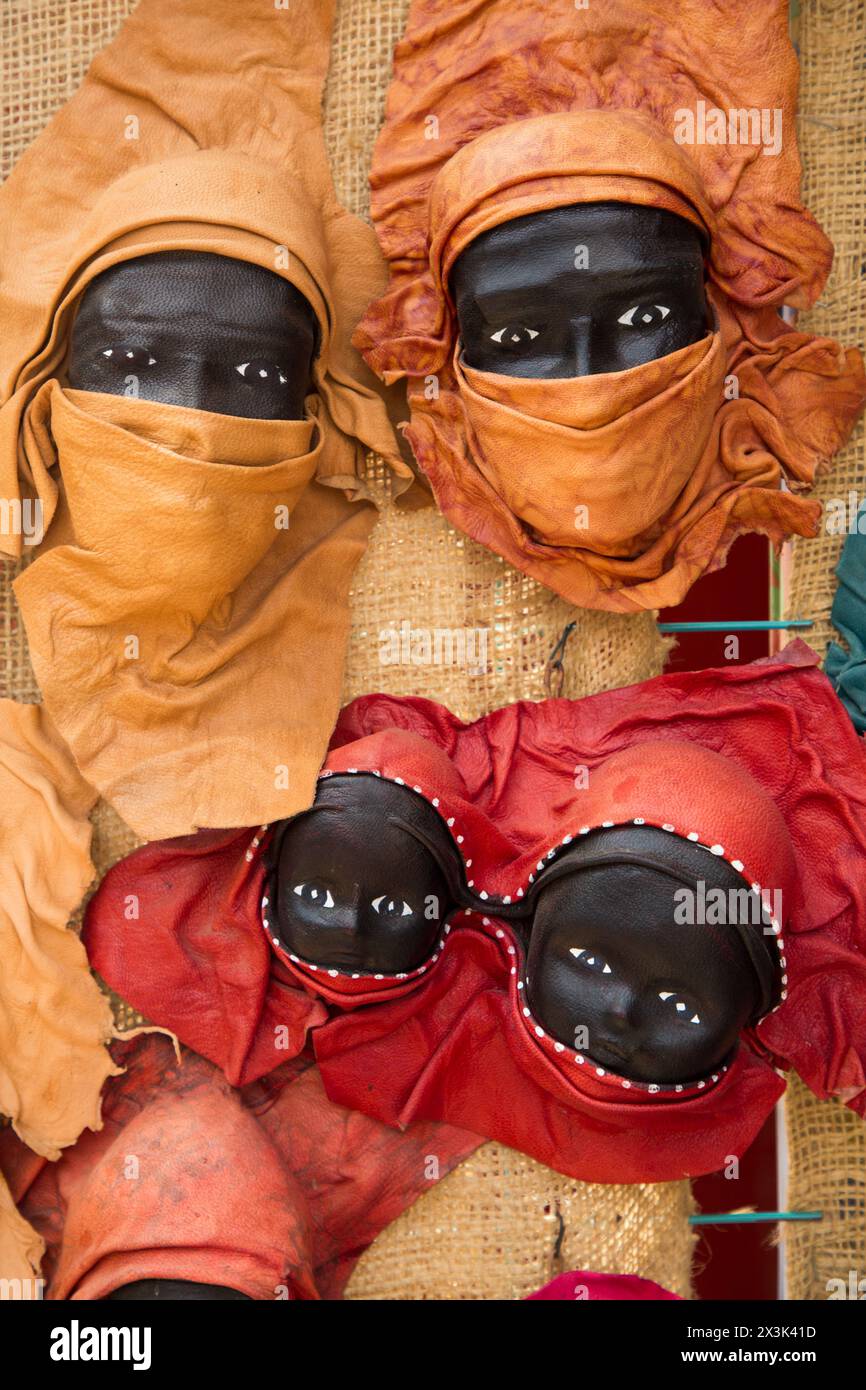 Masks, Nagaa Suhayi Gharb, Nubian Village, Aswan, Egypt Stock Photo - Alamy
