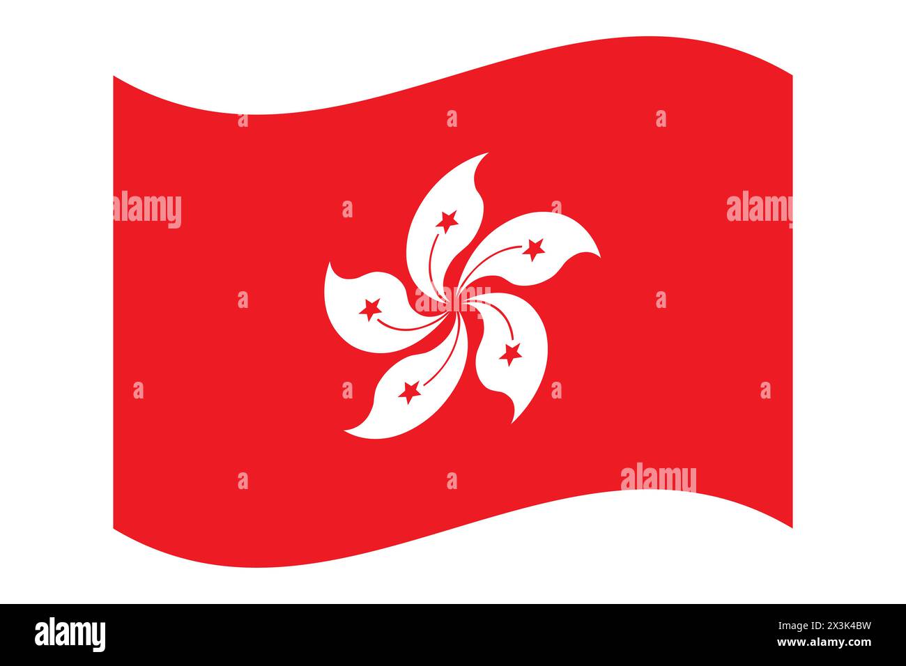 Flag of Hong Kong. National symbol in official colors. Template icon ...
