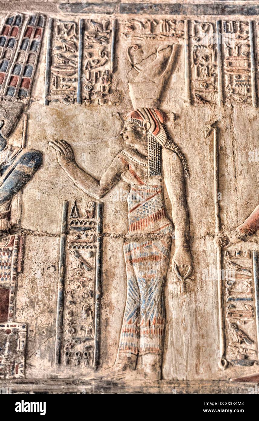 Relief of Pharaoh, Temple of Osiris and Opet, Karnak Temple Complex ...