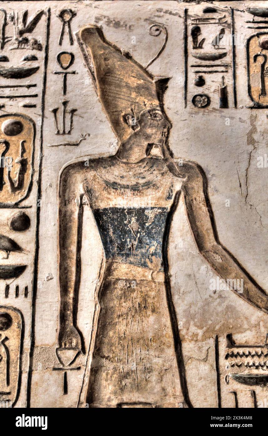 Relief of Pharaoh, Temple of Khonsu, Karnak Temple Complex, UNESCO ...