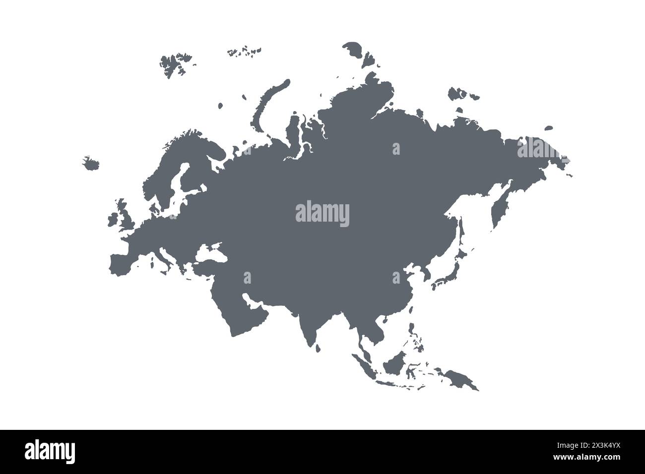 Map of Eurasia, sign silhouette. World Map Globe. Vector Illustration ...