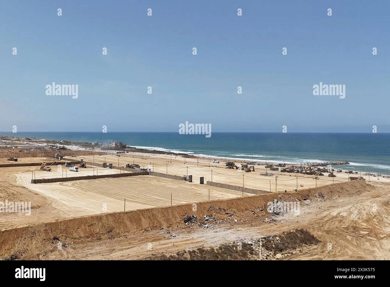 Gaza, Palestine. 27th Apr 2024. View of the infrastructure being built ...