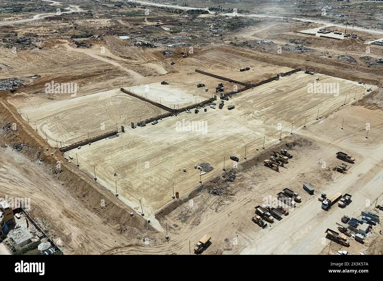 Gaza, Palestine. 27th Apr 2024. View of the infrastructure being built ...