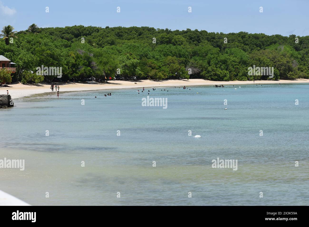 Buccoo, Tobago - June 8, 2023 - View of the ocean and wooden fishing ...