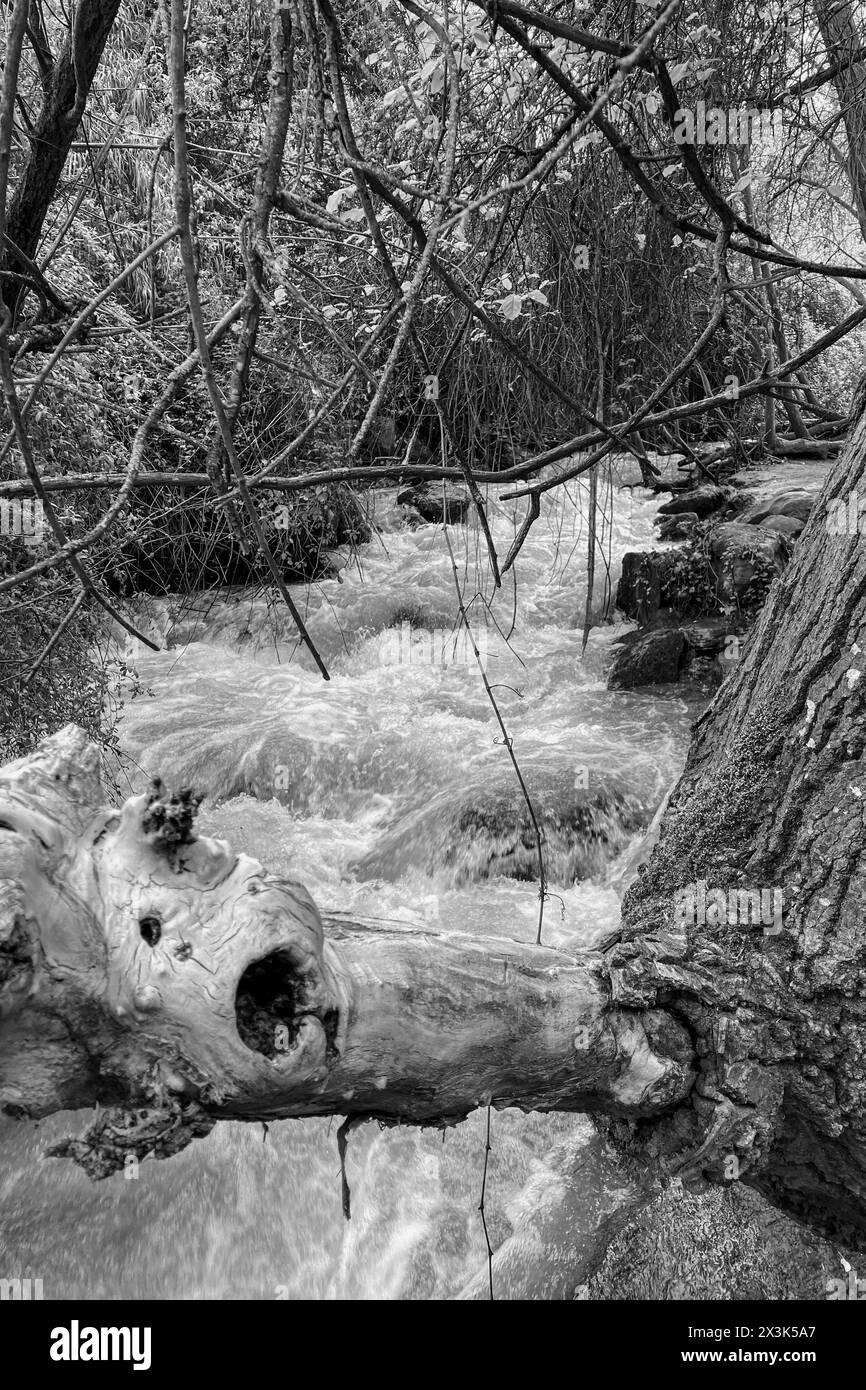 Hiking trail of Sabina over Monachil river in Monachil, Granada, Spain ...