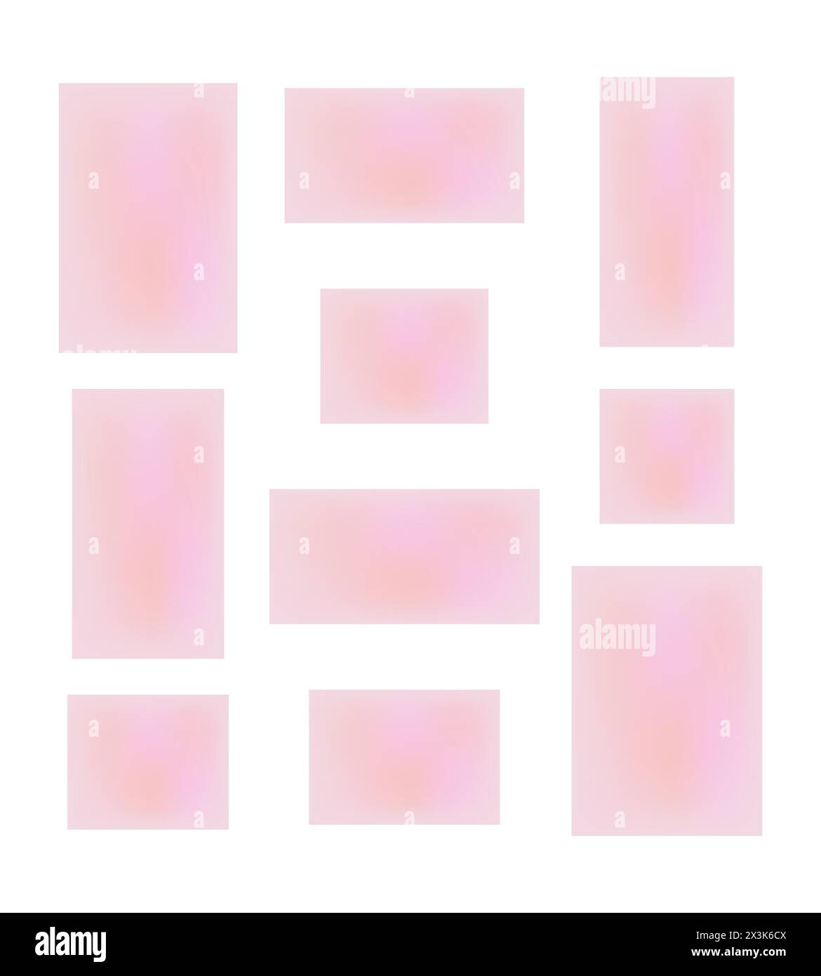 A set of gradient templates for social media. Pink girly pastel ...