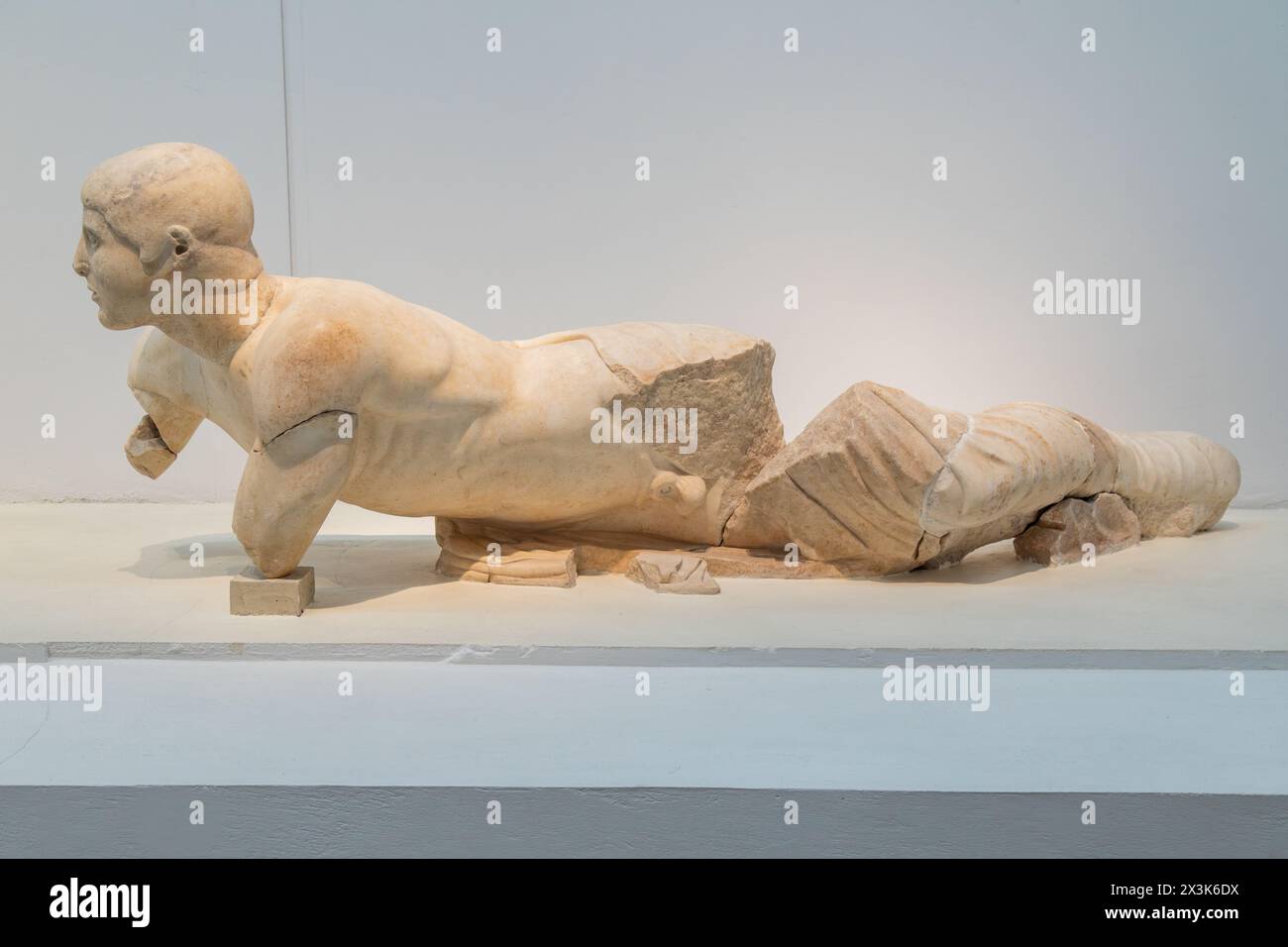East pediment of the temple of Zeus, Archeological museum of Olympia ...
