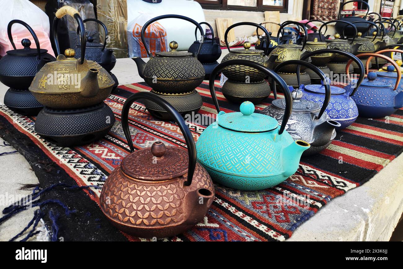 Beautiful display traditional teapots hi-res stock photography and ...