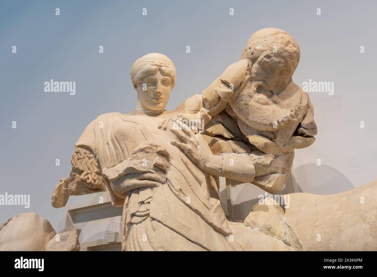 The west pediment of the temple of Zeus, Archeological museum of ...