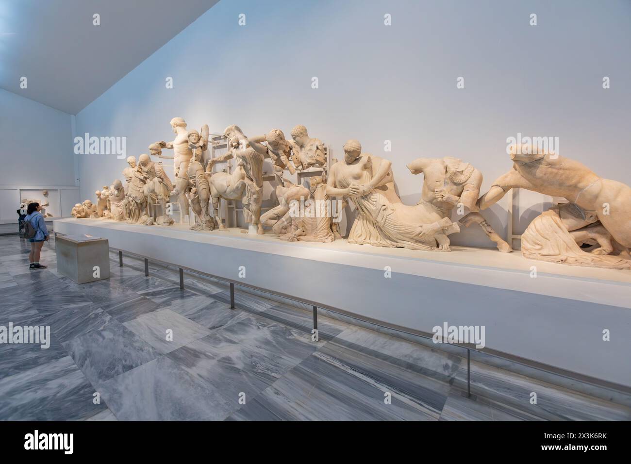 The west pediment of the temple of Zeus, Archeological museum of ...