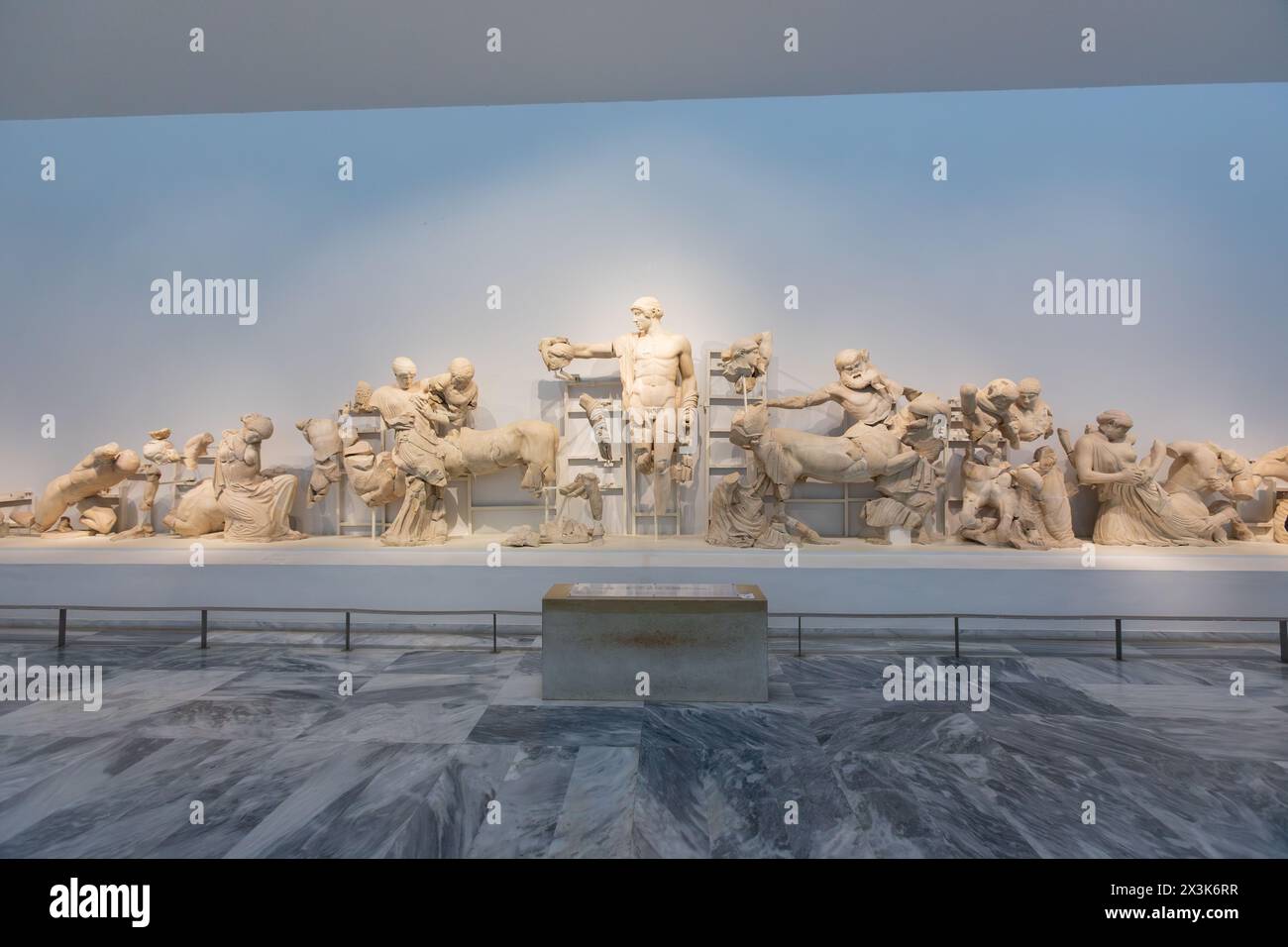 The west pediment of the temple of Zeus, Archeological museum of ...