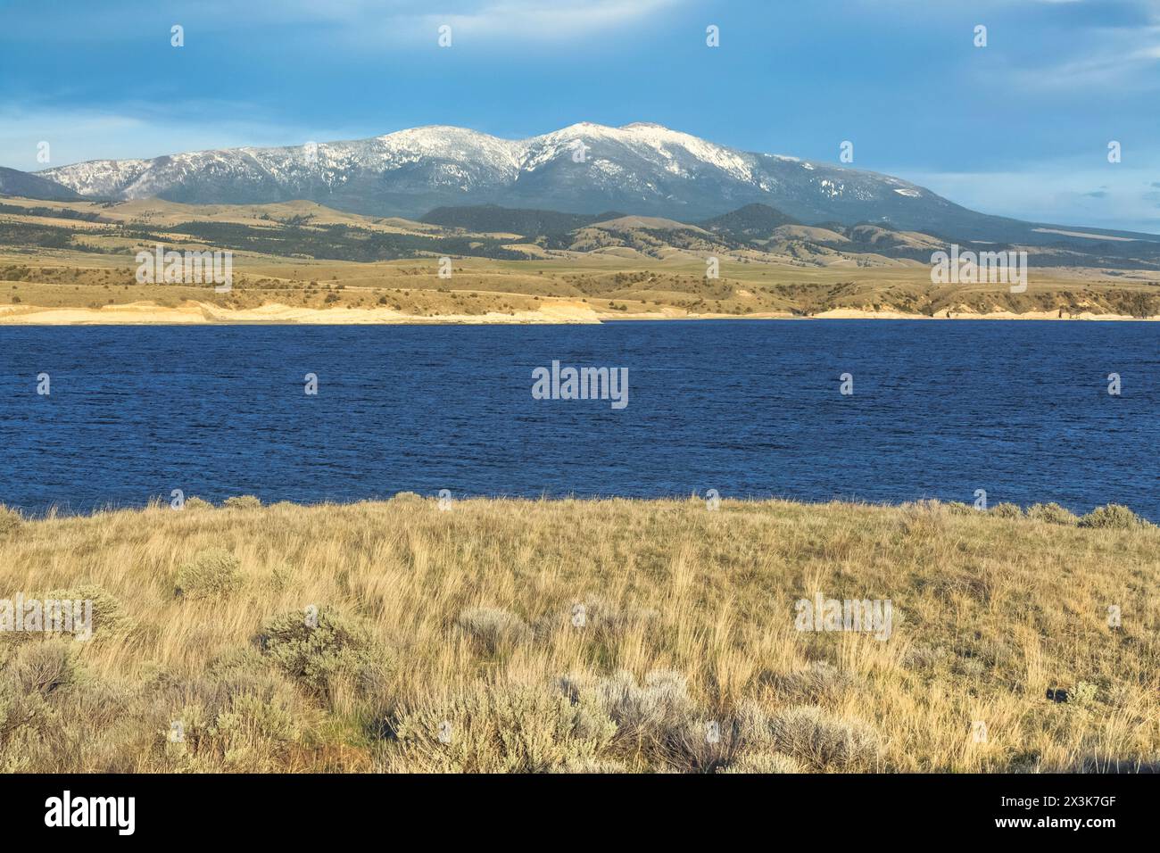 mount baldy above canyon ferry lake near winston, montana Stock Photo ...