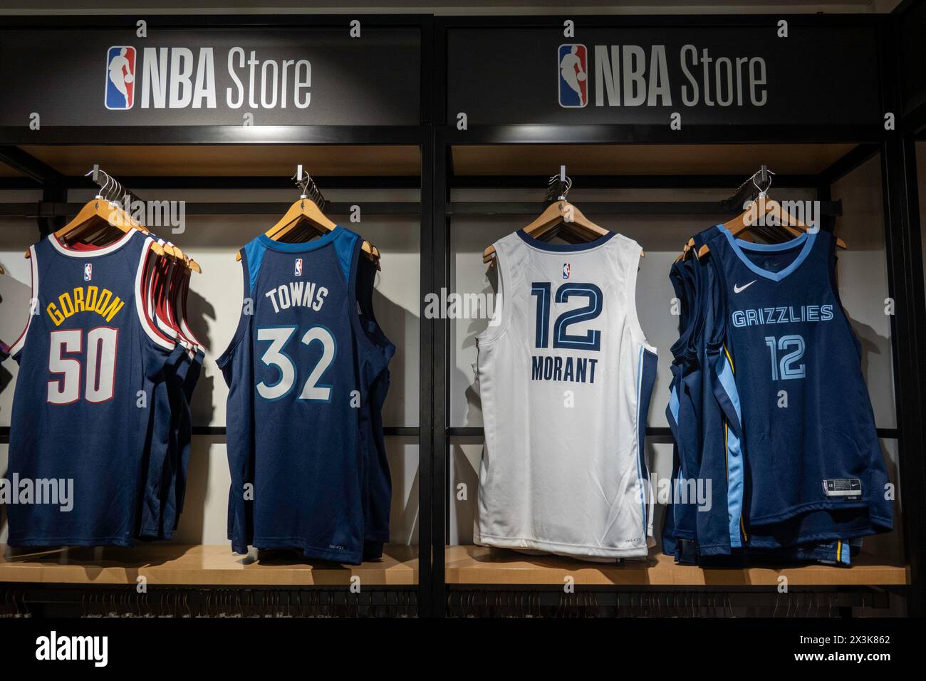 Branded Merchandise at the NBA Store on Fifth Avenue in New York City ...