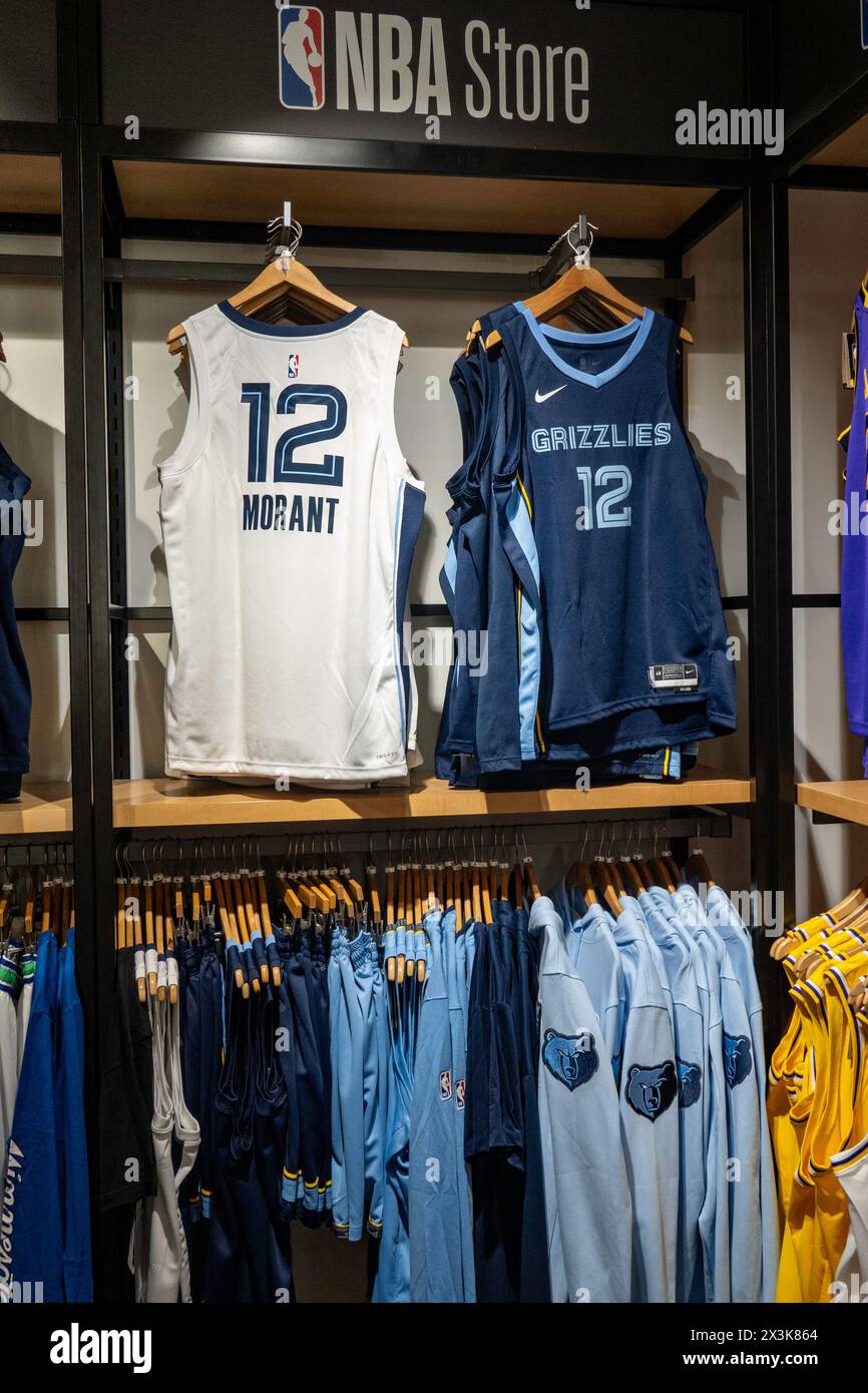 Branded Merchandise at the NBA Store on Fifth Avenue in New York City ...