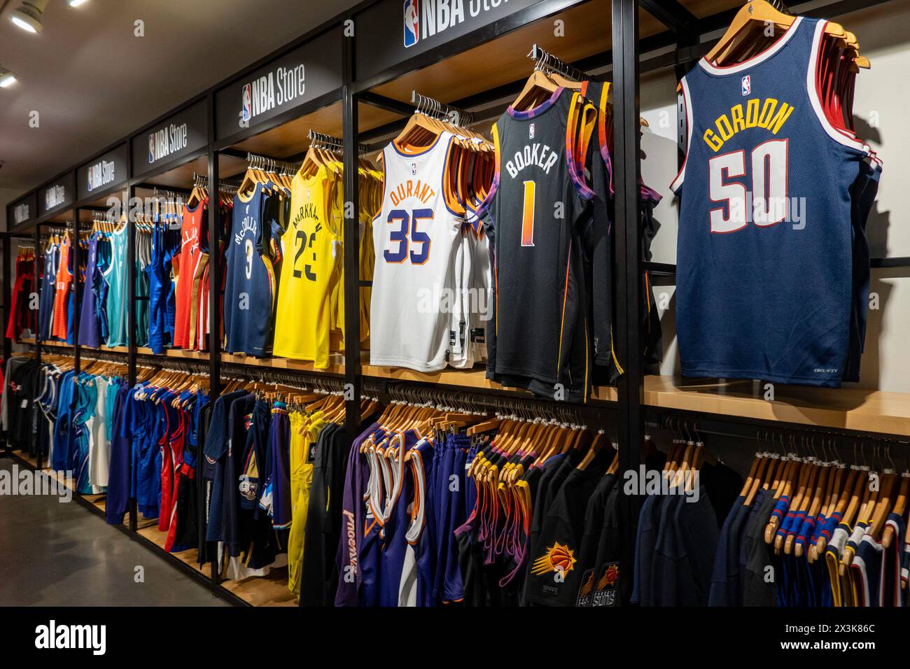 Branded Merchandise at the NBA Store on Fifth Avenue in New York City ...