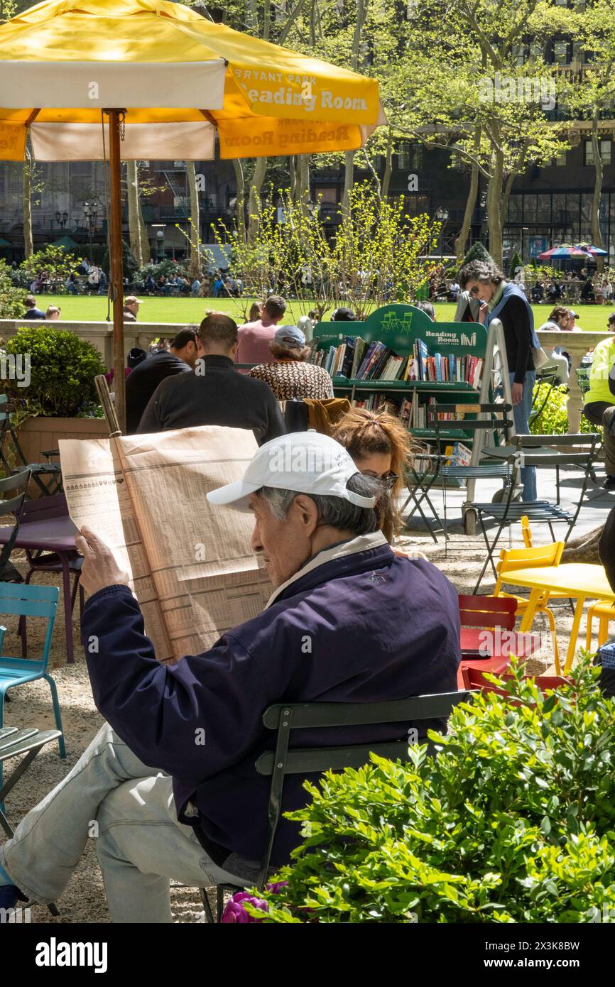 Bryant Park is an urban oasis behind the main building at the New York ...