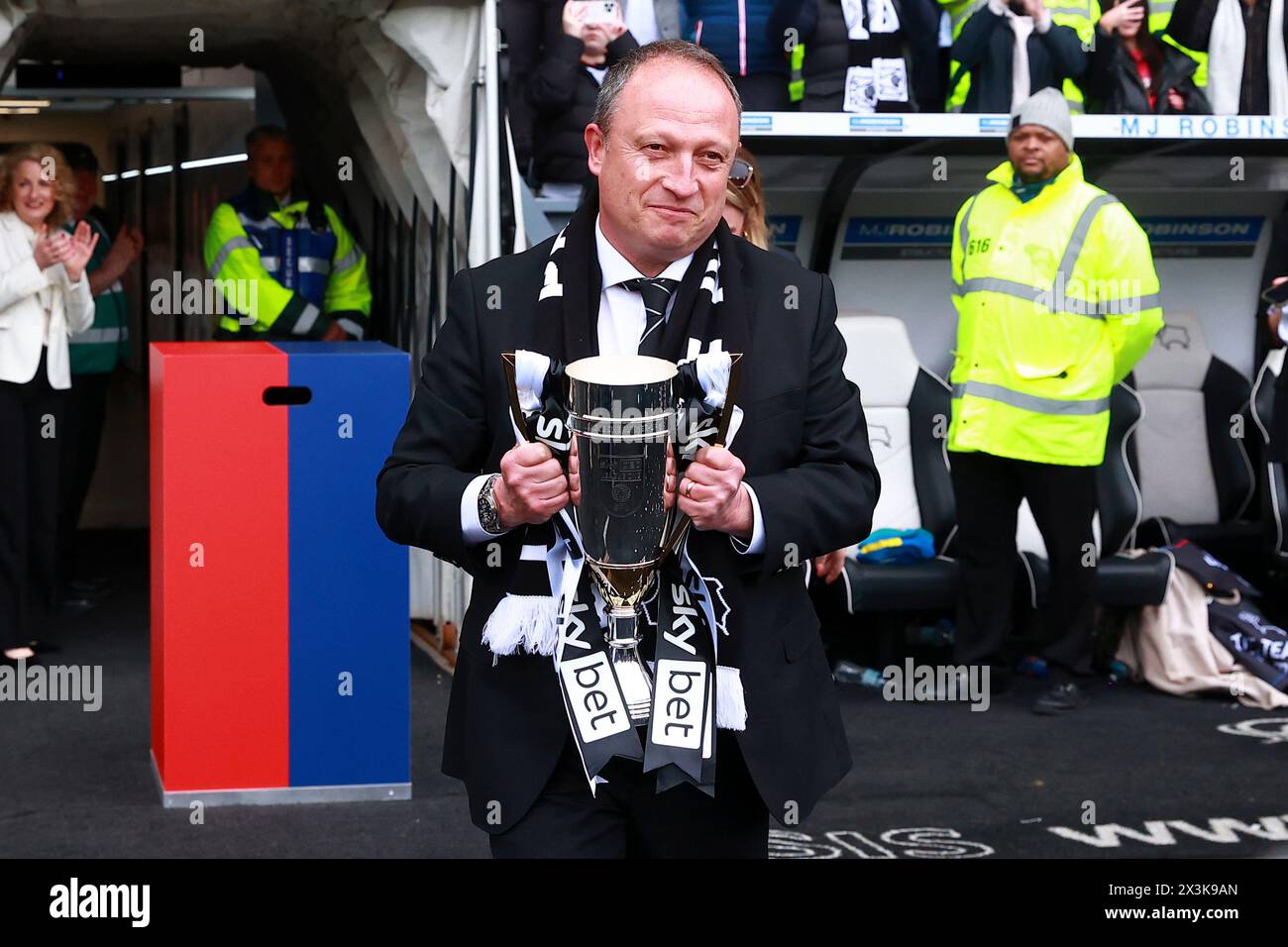 Derby, UK. 27th Apr, 2024. Derby County owner David Clowes during the ...