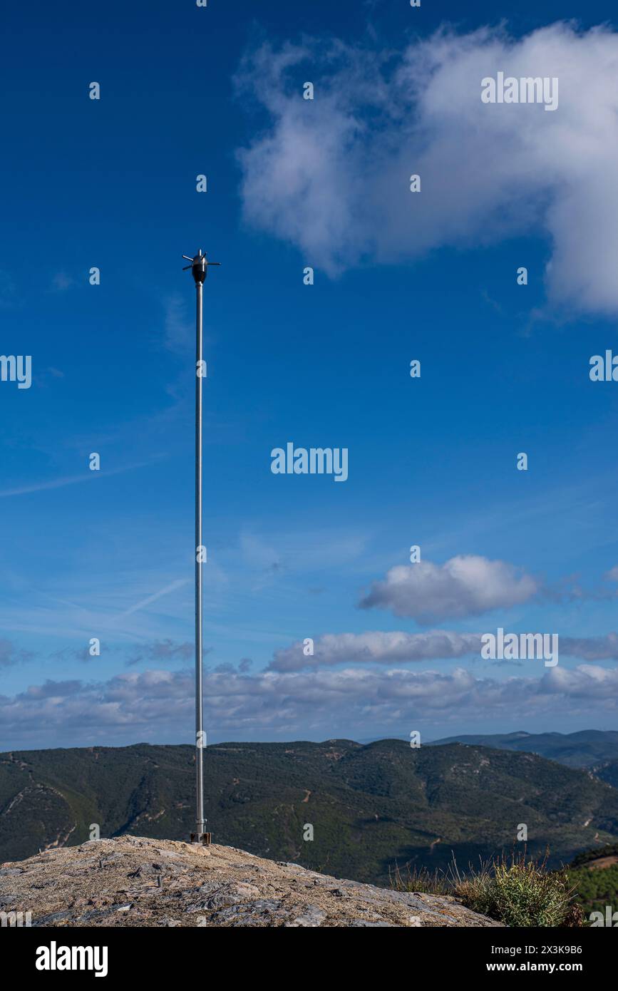 Lightning conductor at the top of a mountain building Stock Photo - Alamy