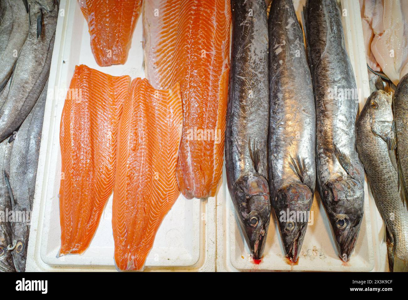 Santiago, Chile - 26 Nov, 2023: Fresh Fish and Seafood on sale at ...
