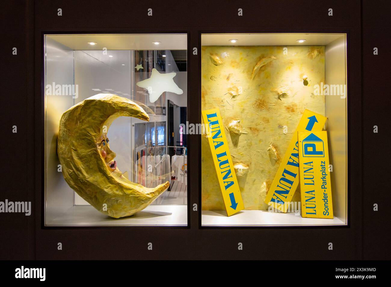 The gift shop window at the Luna Luna art amusement park in Los Angeles ...