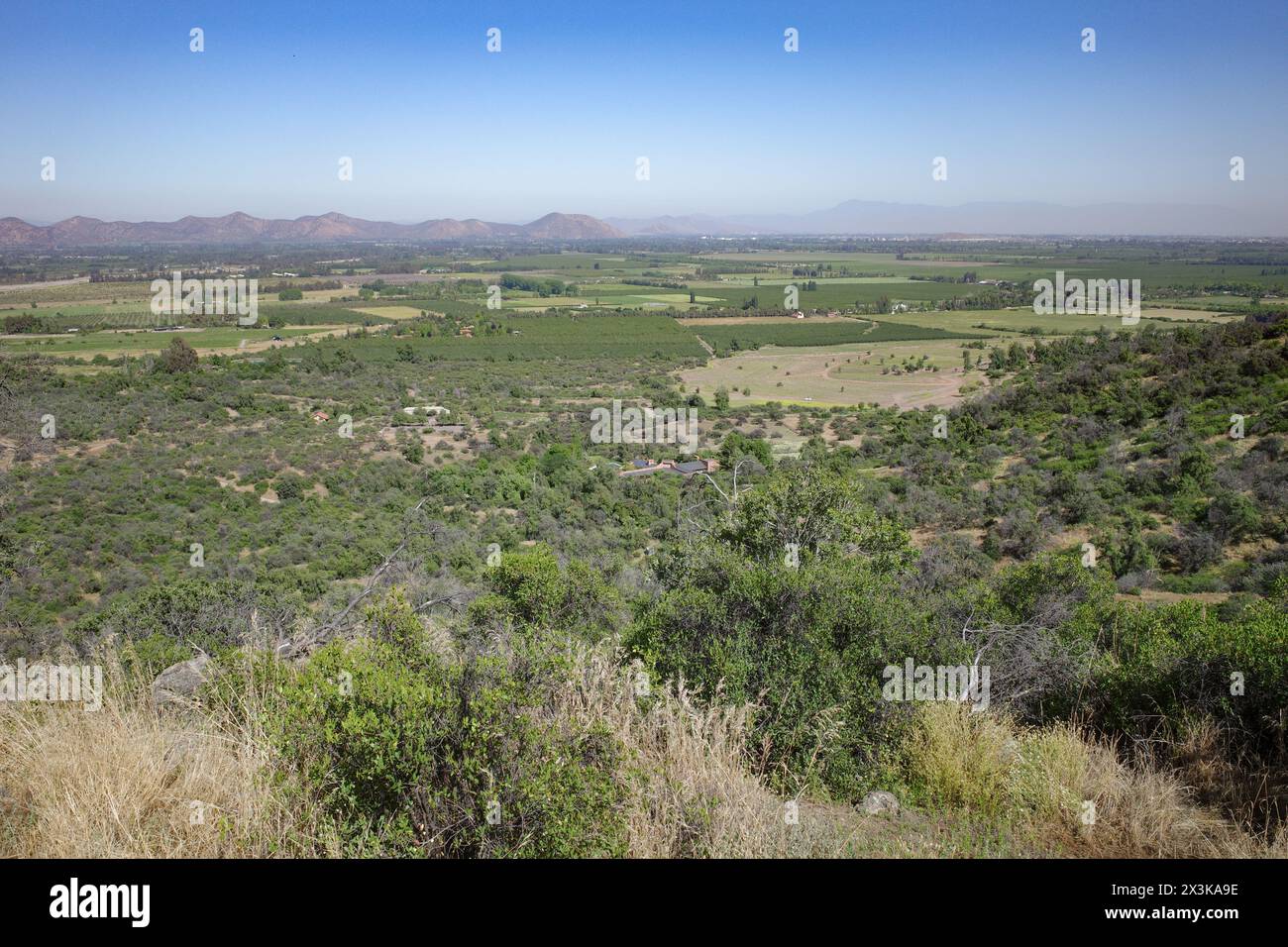 Pirque, Chile - 25 Nov, 2023: Views of Pirque and the Maipo wine region ...