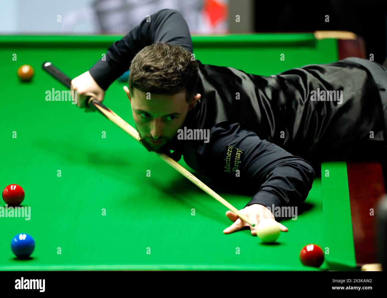 Joe O’Connor on day eight of the 2024 Cazoo World Snooker Championship ...