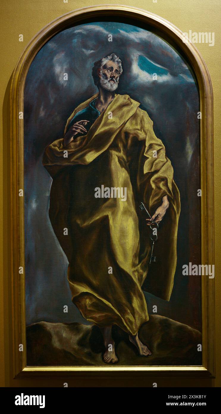 El Greco Workshop. Saint Peter. Oil on canvas 1607-1613. From the ...