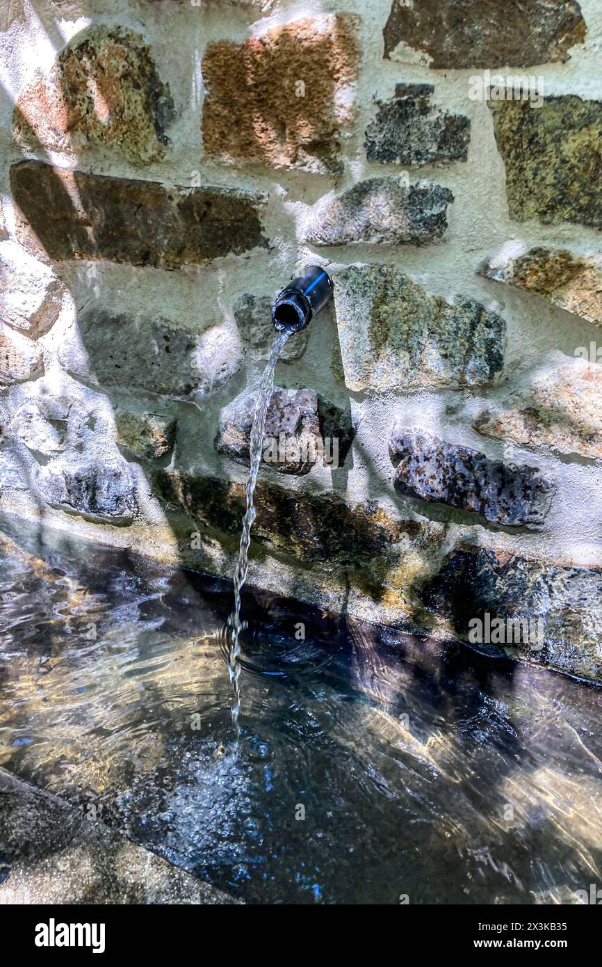 Hiking trail to waterfalls over river Caballos, Sierra de la Nieves ...