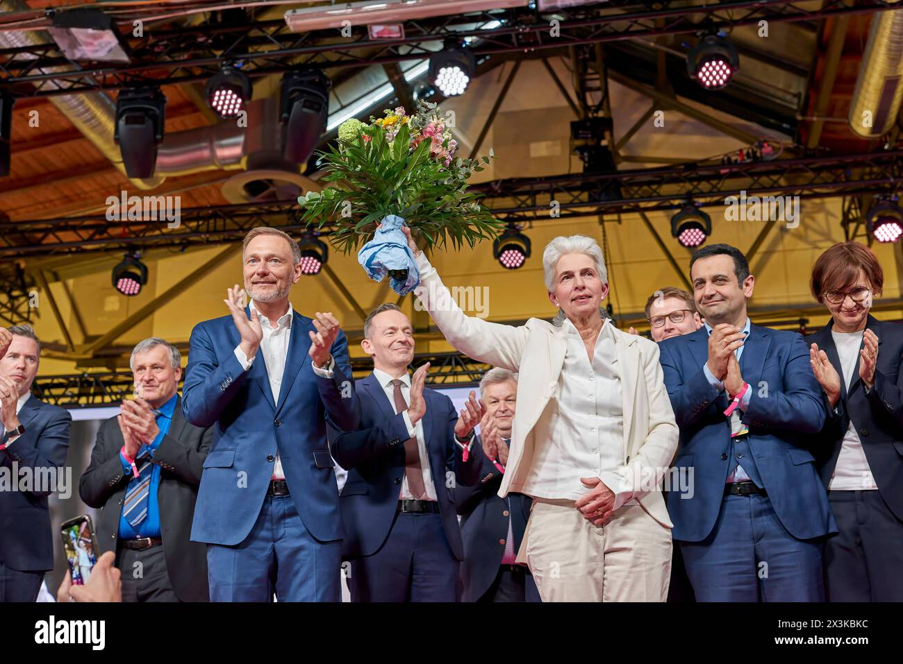 Christian Lindner Marie-Agnes Strack-Zimmermann - FDP Bundesparteitag 2024 EUR, Deutschland ...
