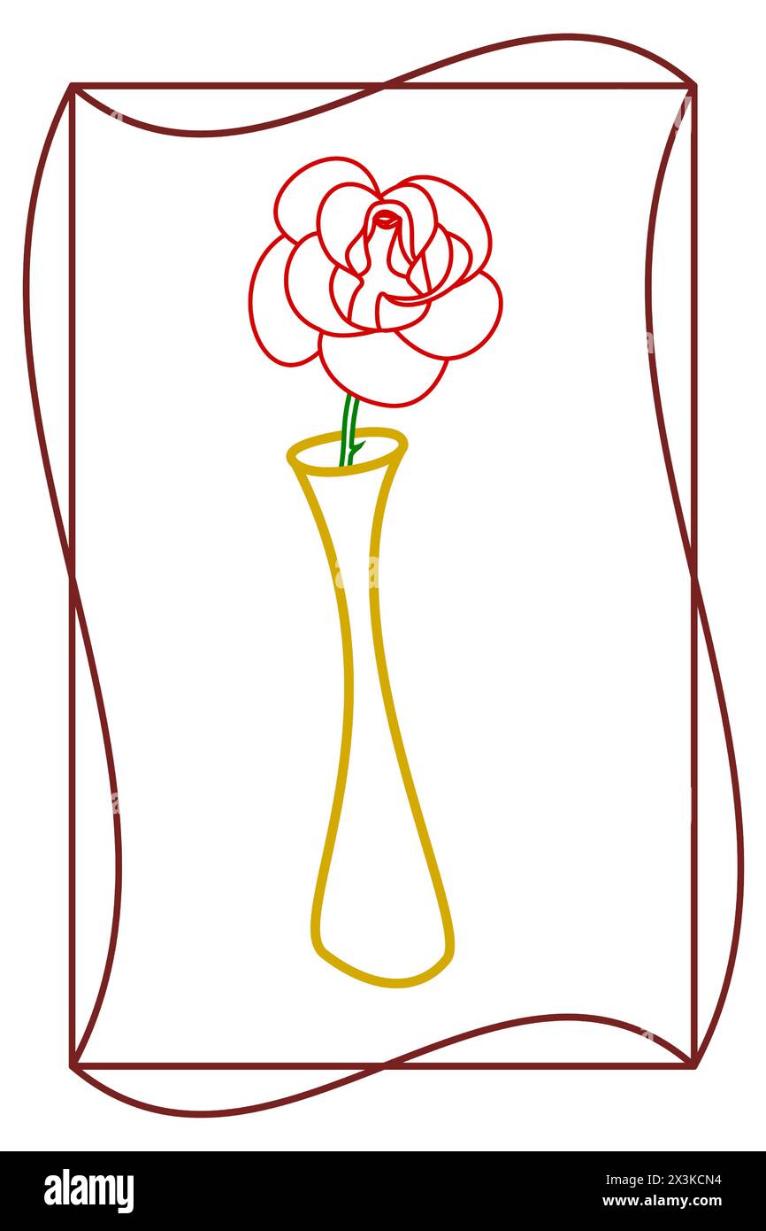 Rose frame outline in hi-res stock photography and images - Alamy