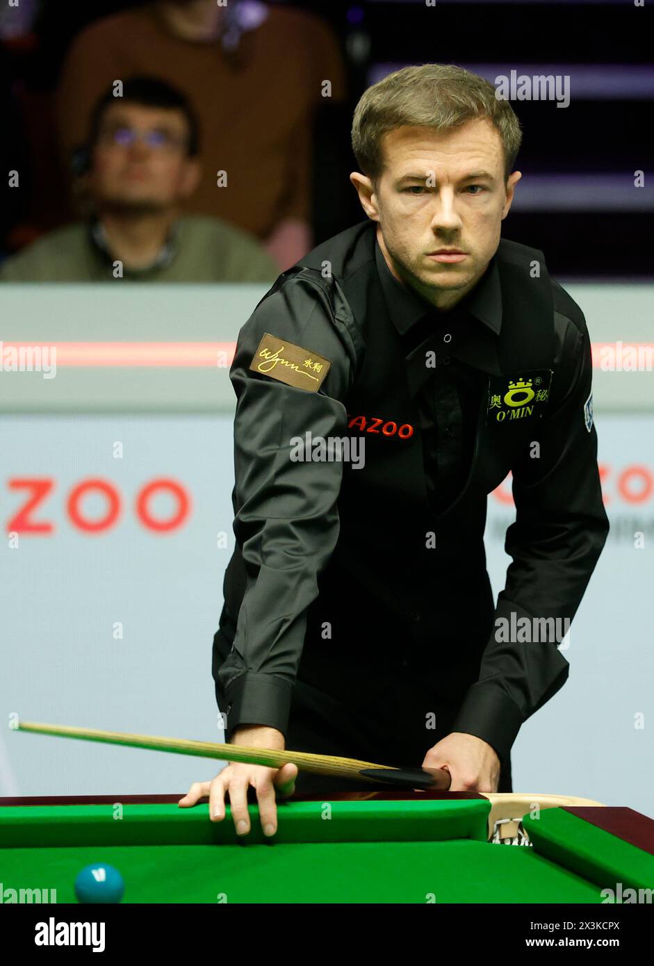 Jack Lisowski on day eight of the 2024 Cazoo World Snooker Championship ...