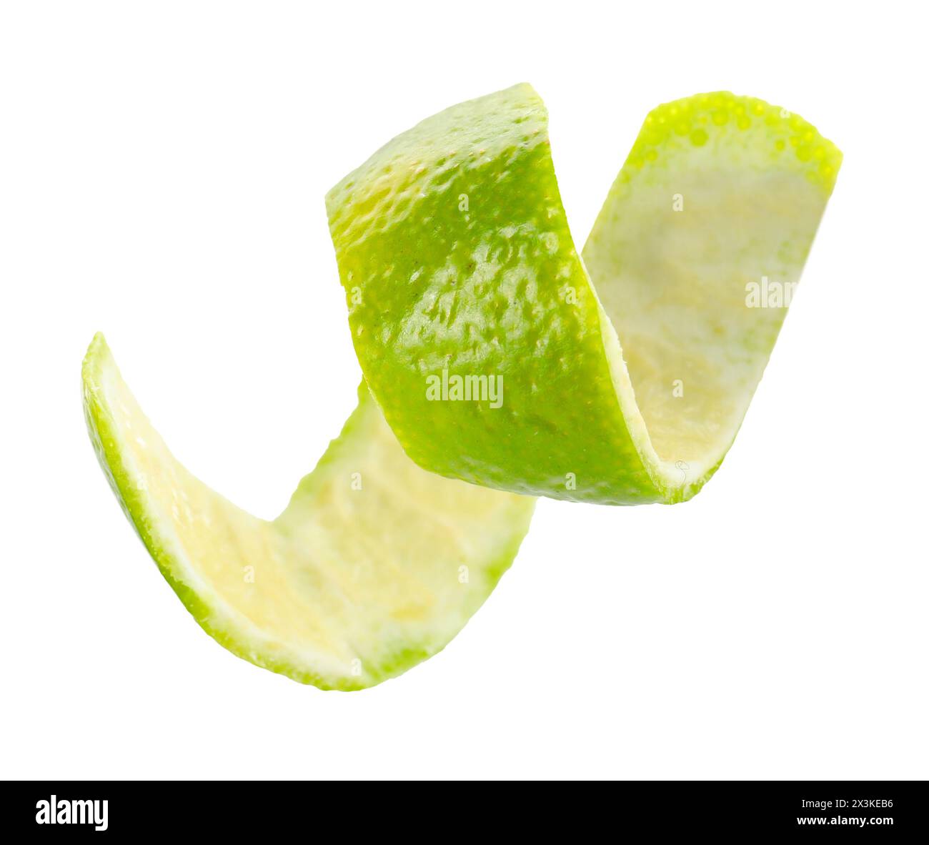Spiral lime peel Cut Out Stock Images & Pictures - Alamy