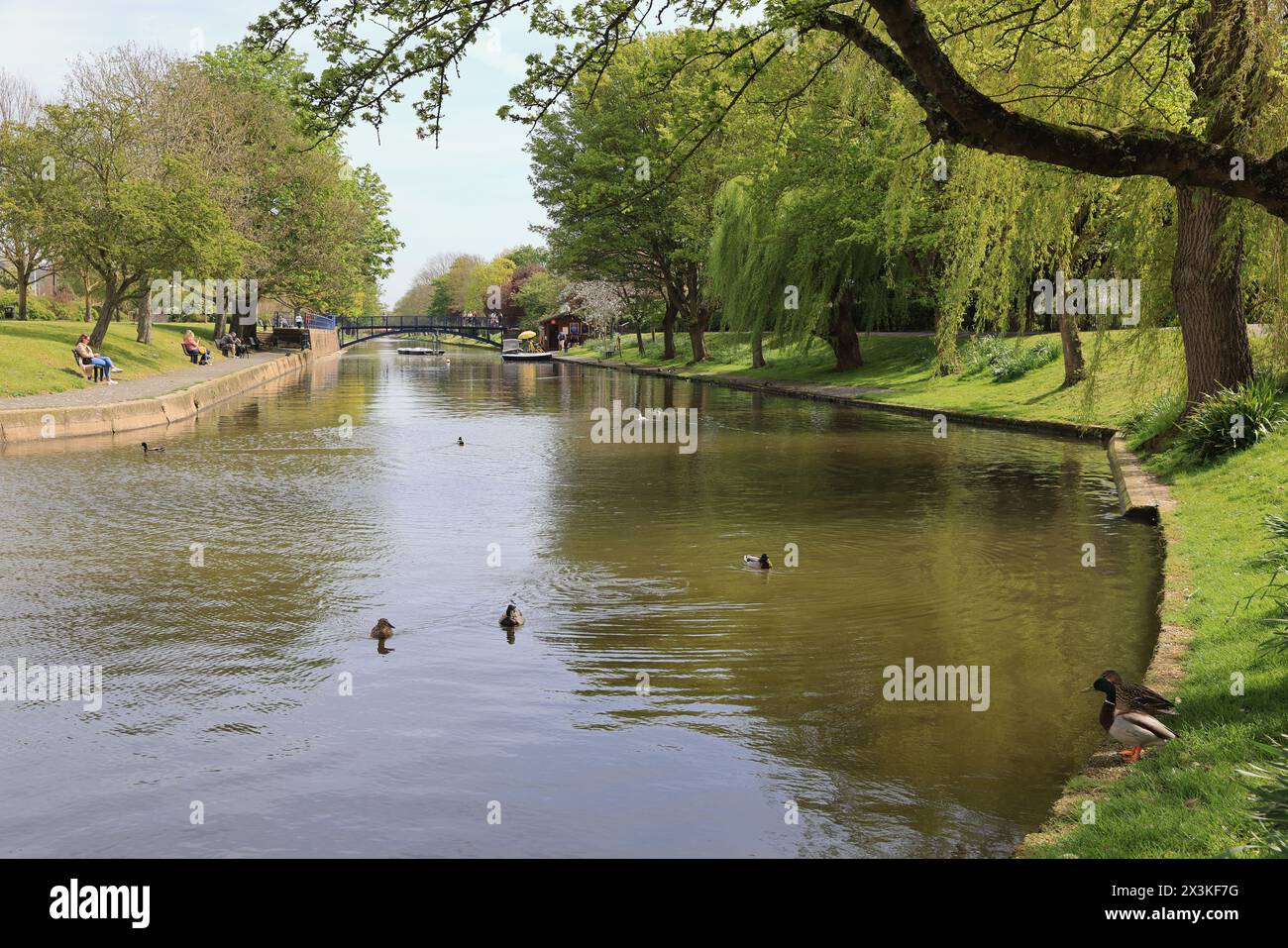 The Royal Military Canal in Hythe, built between 1804 and 1809 as a ...
