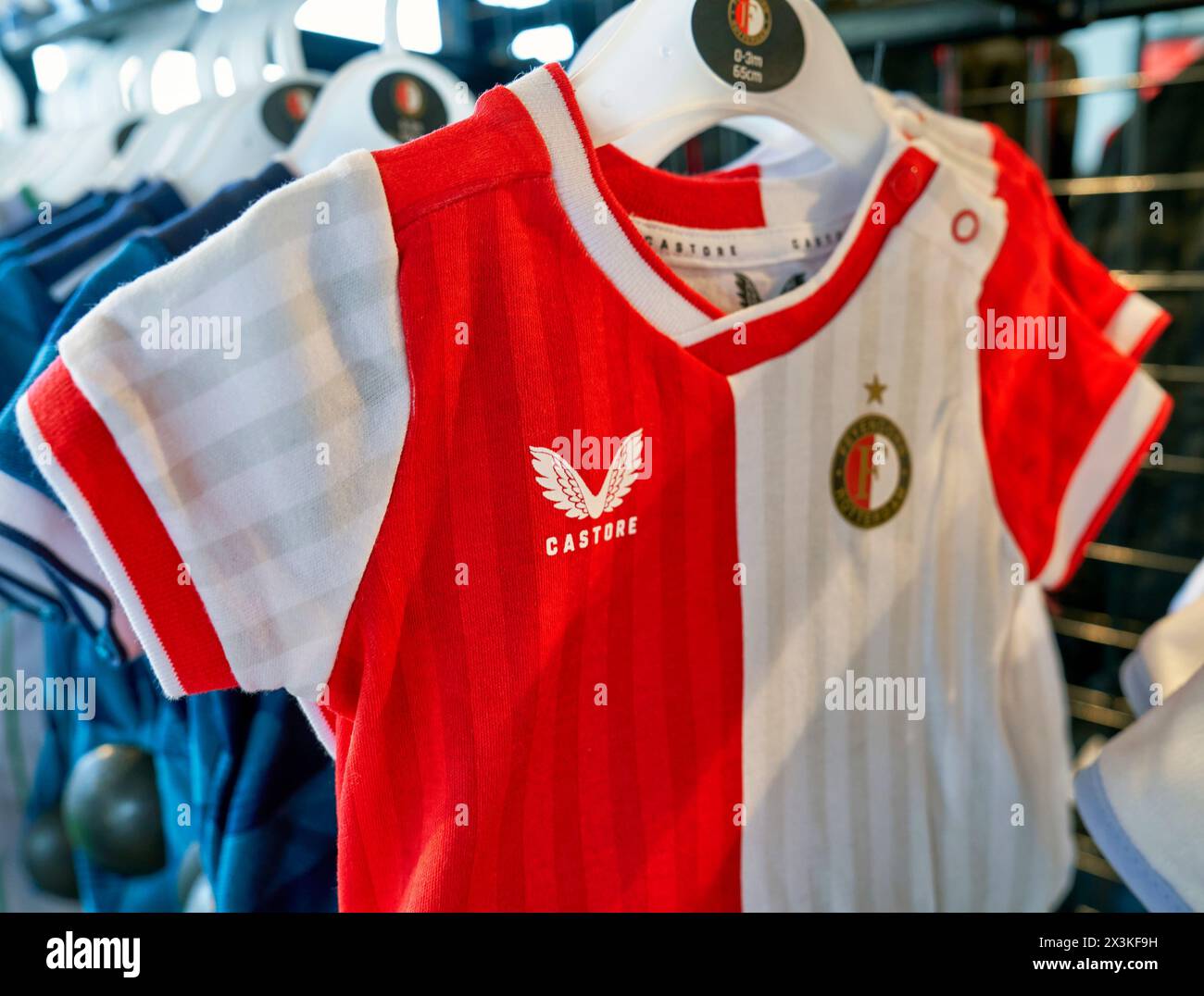 Shirts on sale in the fan shop of De Kuip arena - the official ...
