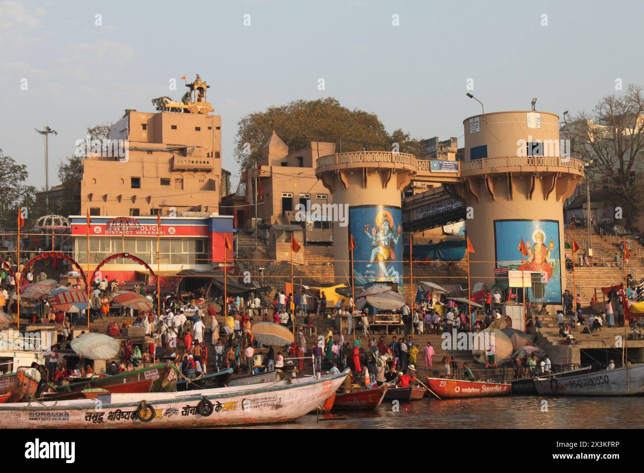 Varanasi, India- March 13, 2019: Scene of daily life at Dr. Rajendra ...