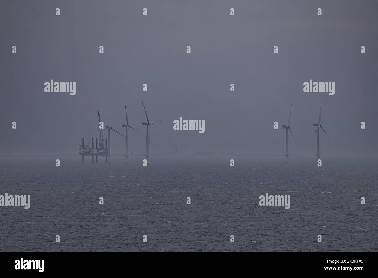 Oil rig platform wind turbines hi-res stock photography and images - Alamy
