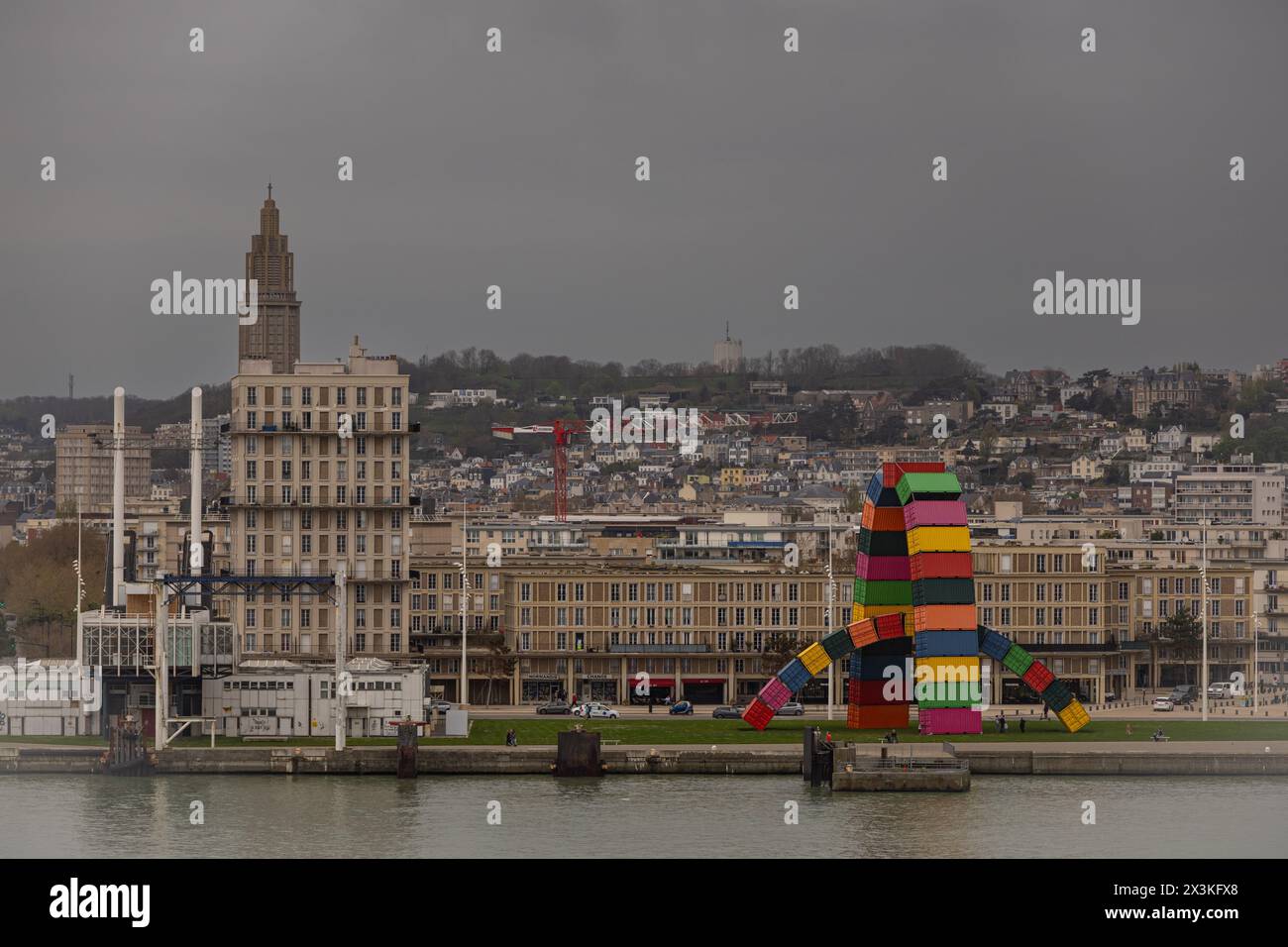 Catene de Container sculpture of Le Havre Stock Photo - Alamy