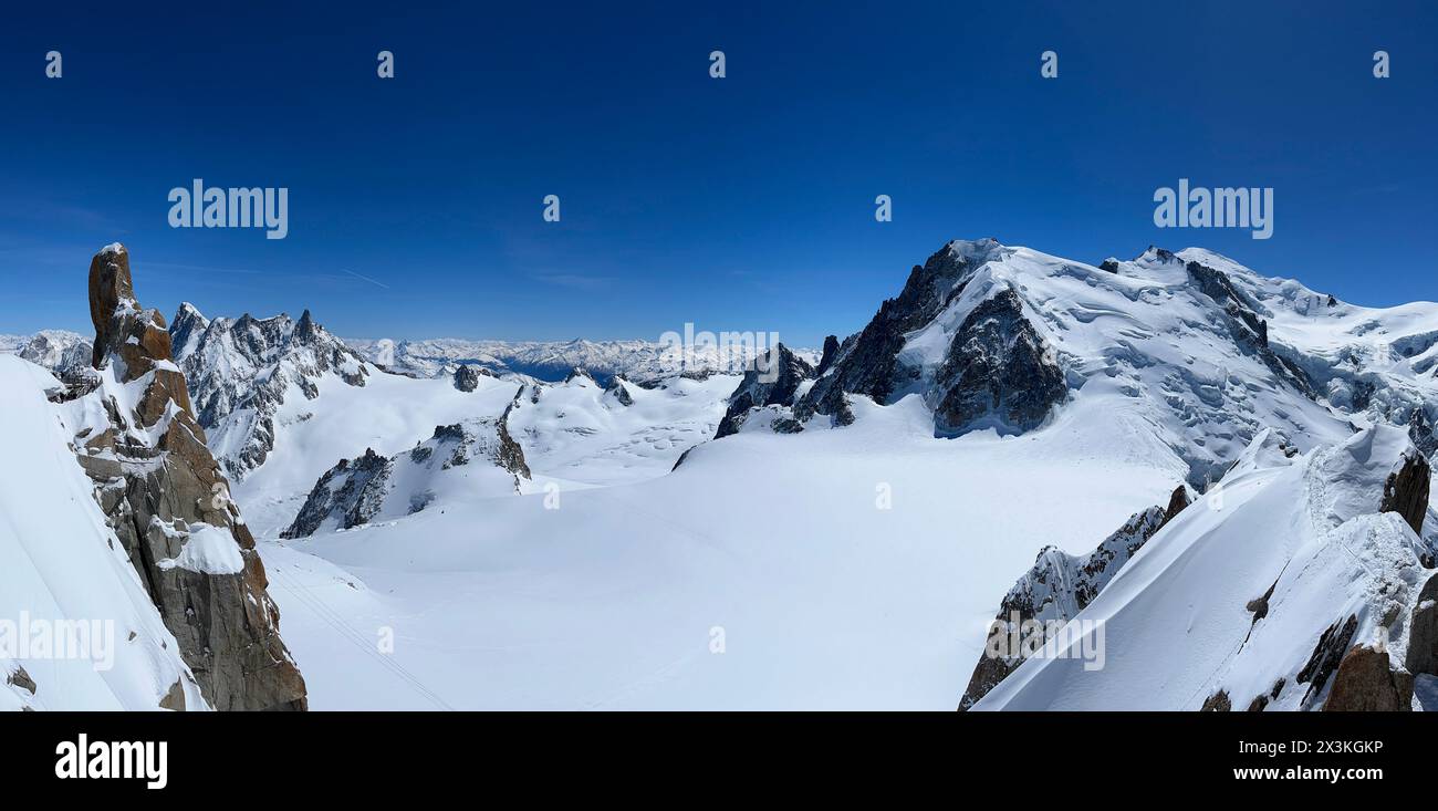 Haute-Savoie, France: view from L’Aiguille du Midi, the highest spire ...