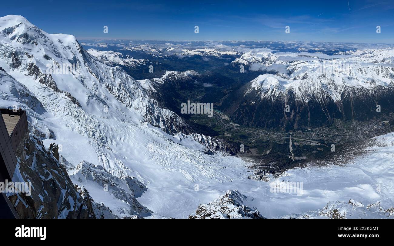 Haute-Savoie, France: view of L’Aiguille du Midi, the highest spire of ...