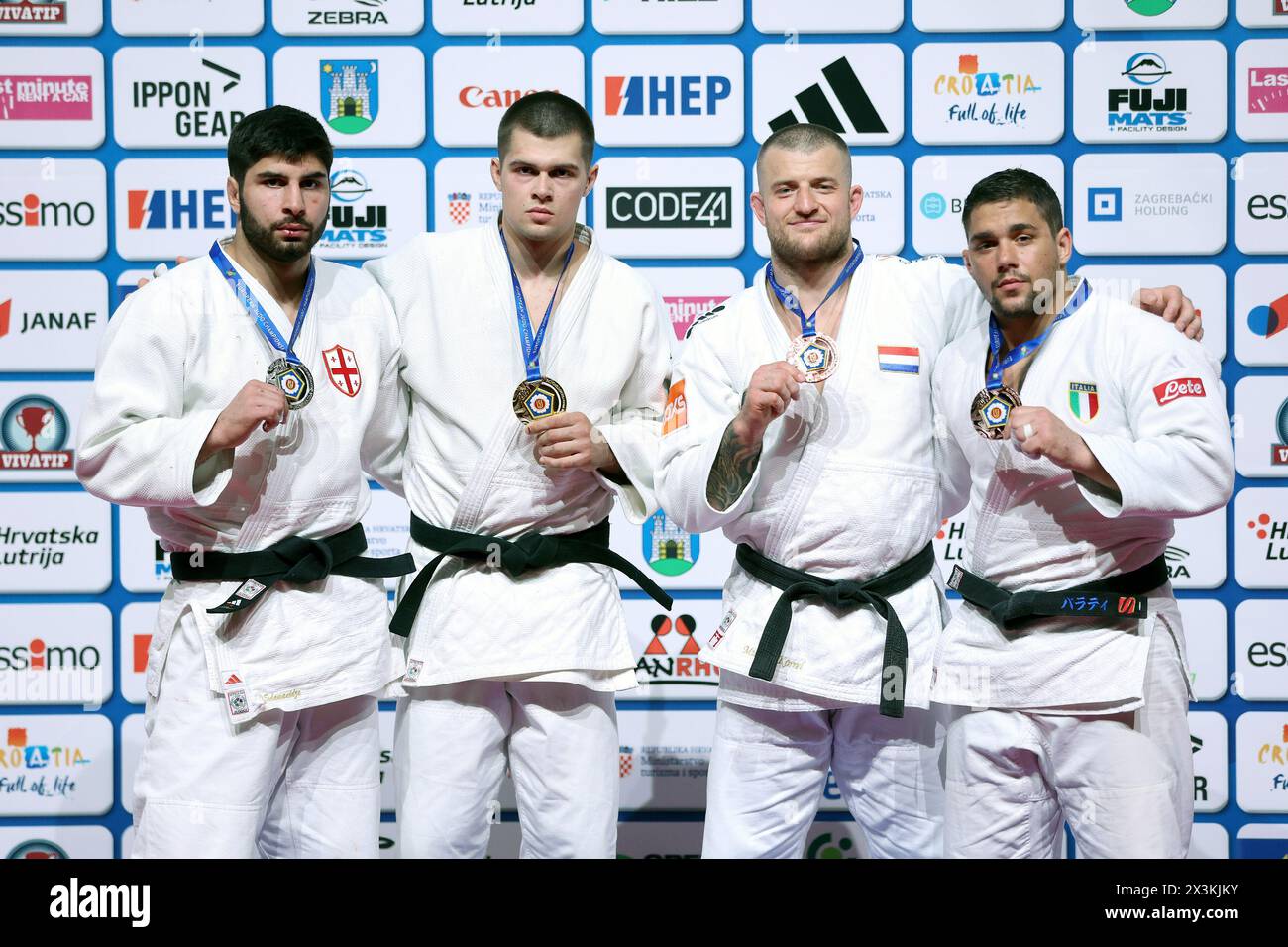 Zagreb, Croatia. 27th Apr, 2024. Silver Medal Illa Sulamanidze of ...