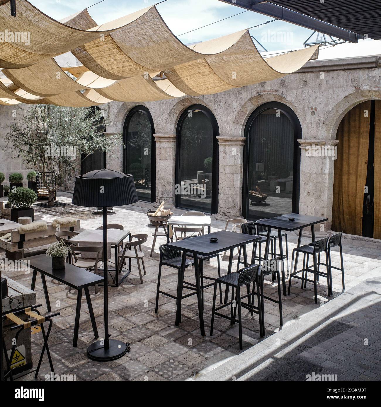 Arequipa, Peru - Dec 4, 2023: Interior design at Cirqa Hotel in ...