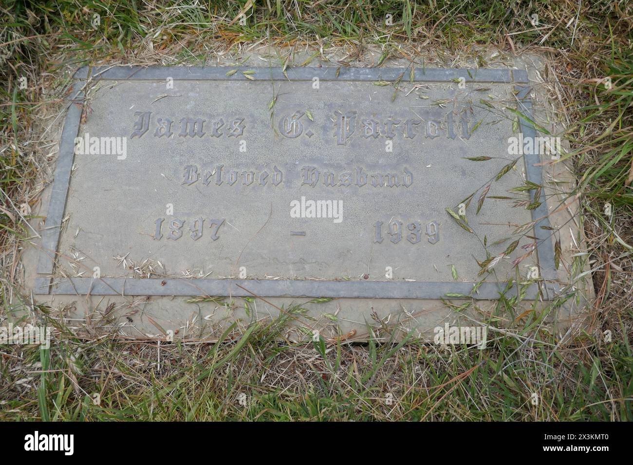 Glendale, California, USA 26th April 2024 Director/Screenwriter/Actor James Parrott Grave in ...