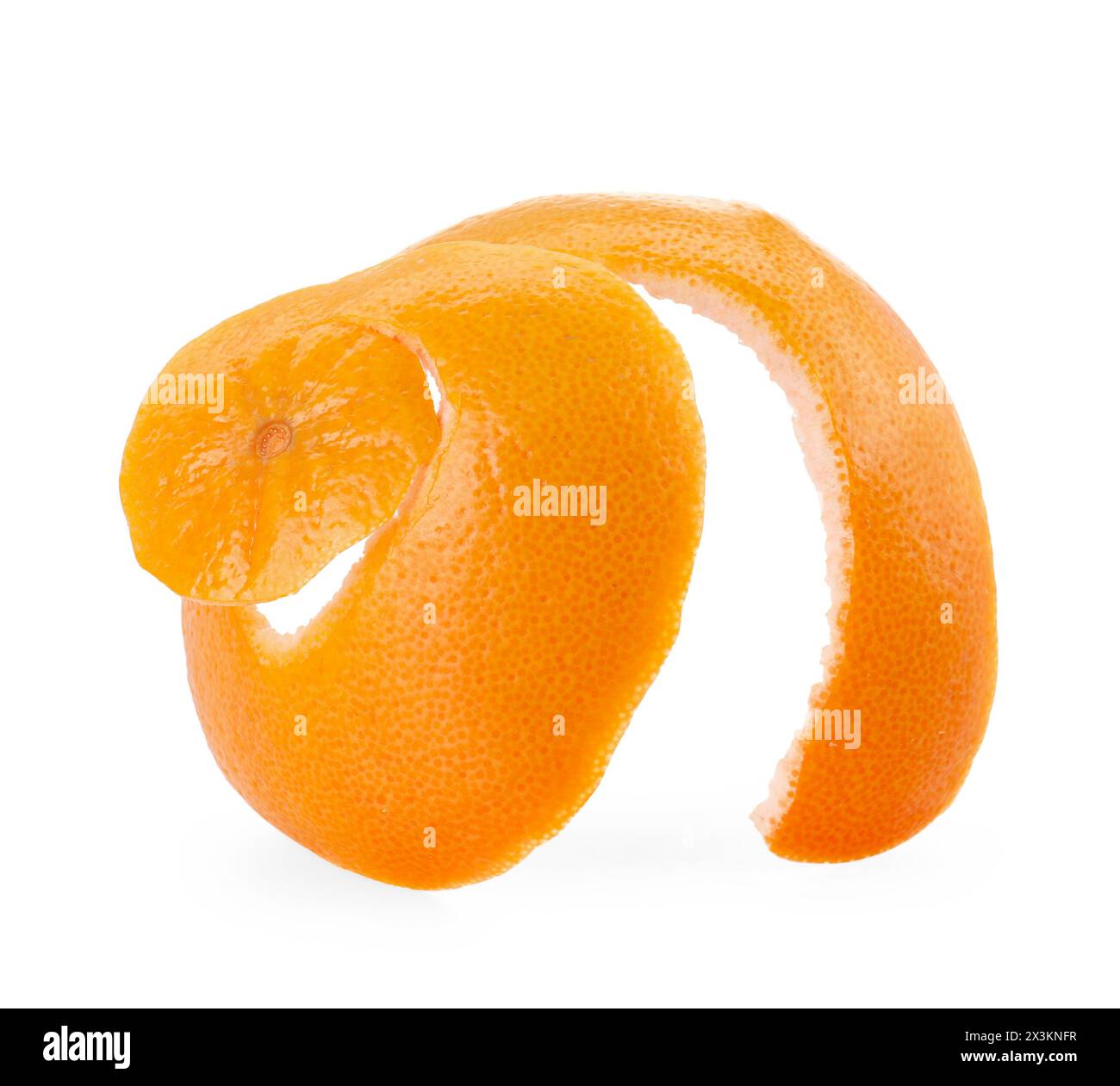 One fresh orange peel isolated on white Stock Photo - Alamy