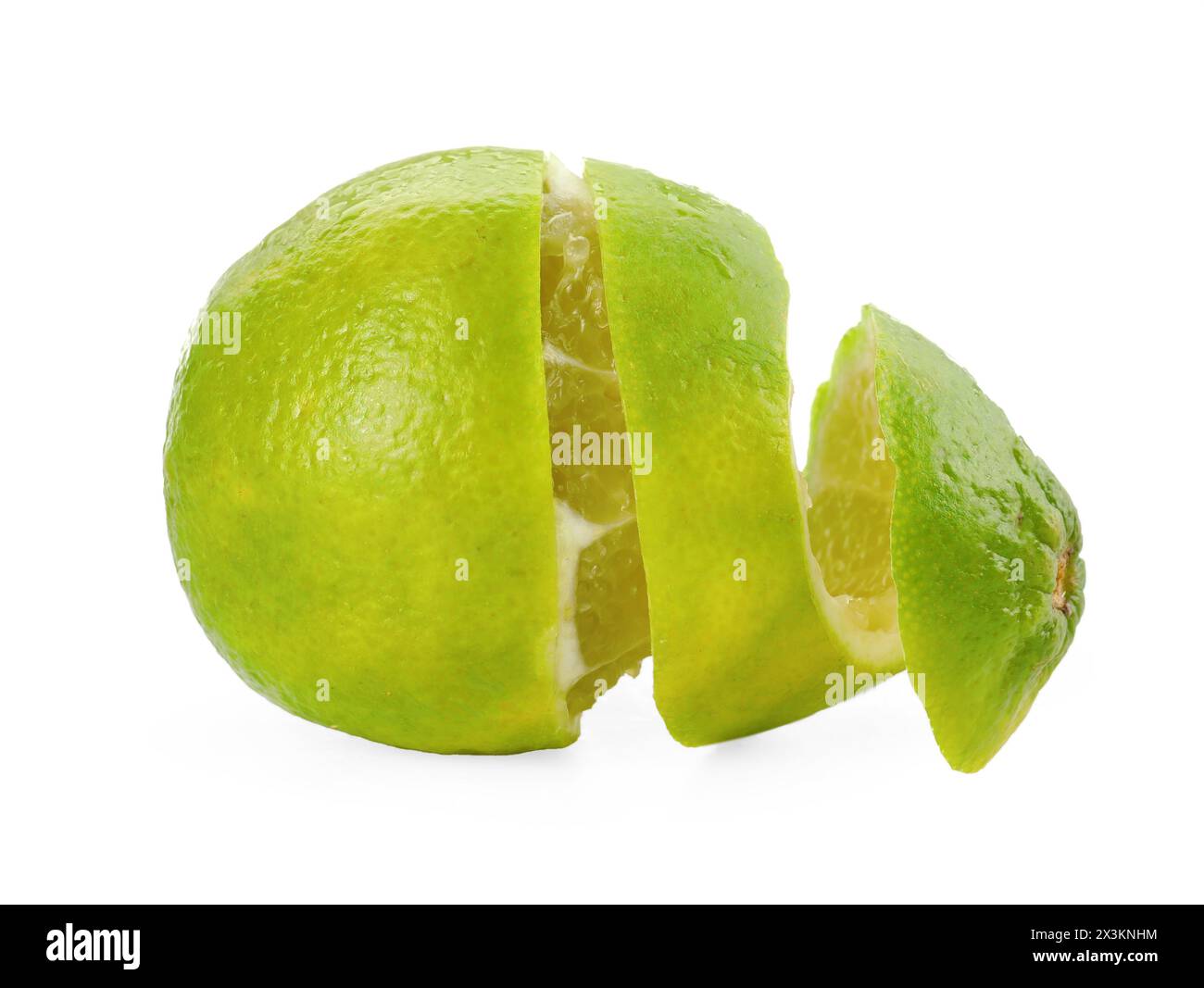 Spiral lime peel Cut Out Stock Images & Pictures - Alamy