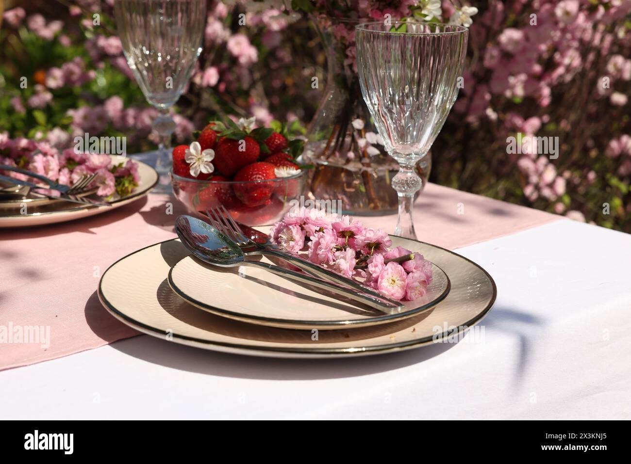 Beautiful spring table setting hi-res stock photography and images - Alamy