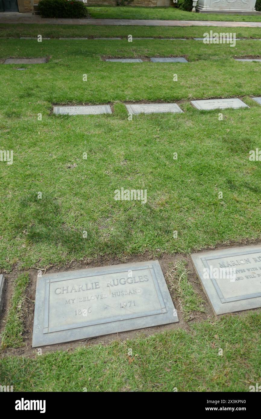 Glendale, California, USA 26th April 2024 Actor Charlie Ruggles Grave and brother Director ...