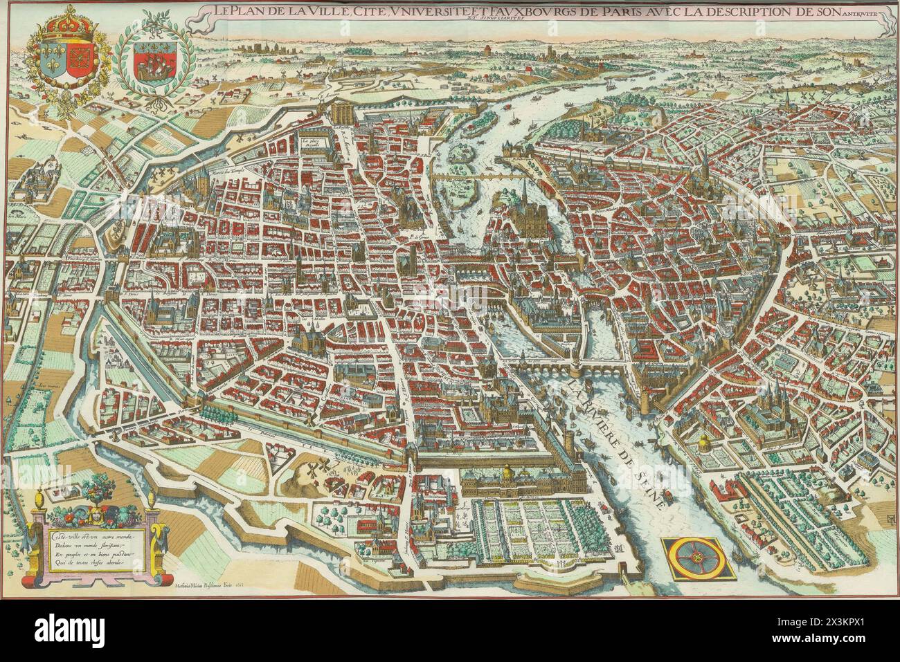 17th century paris map hi-res stock photography and images - Alamy